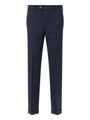 PT TORINO Style Master Fit Stretch Wool Trousers - Blue