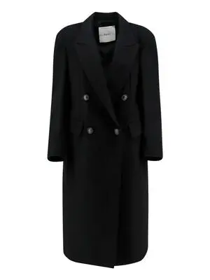 HEVO Martinafranca Wool Blend Coat - Black