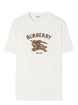 BURBERRY Cotton Check Ekd T-shirt