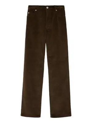 Loewe Corduroy Straight-leg Trousers - Brown