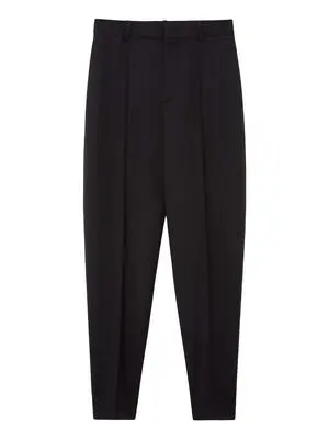 Loewe Wool-blend Tapered Trousers - Black