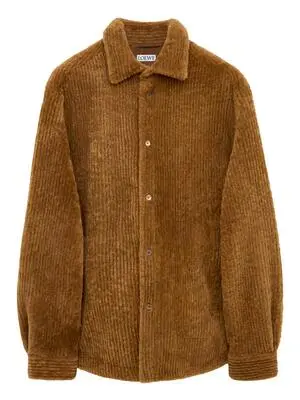 Loewe Corduroy Merino Shearling Overshirt - Beige