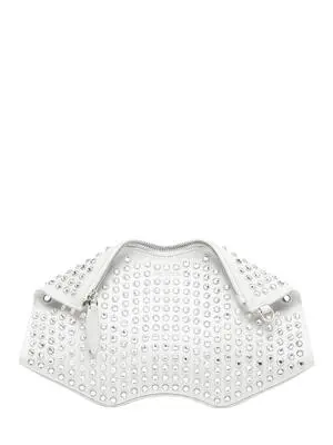 ALEXANDER MCQUEEN McQueen Embellished Leather Manta Clutch Bag