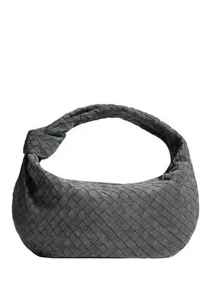 Bottega Veneta Suede Jodie Shoulder Bag - Grey