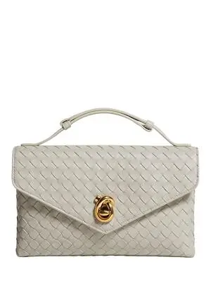 Bottega Veneta Leather Knot Lock Top-handle Bag - Grey