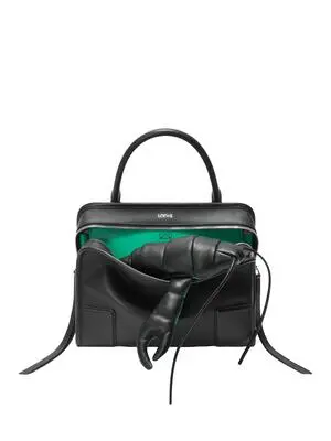 Loewe X Cosima Von Bonin Medium Leather Amazona 180 Top-handle Bag - Black
