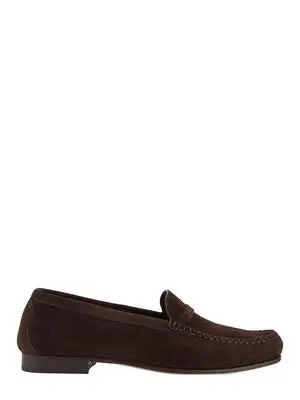 MALONE SOULIERS Suede Knightsbridge Loafers - Brown