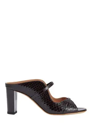 MALONE SOULIERS Patent Leather High Heel Sandals - Brown