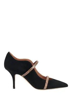 MALONE SOULIERS Malone Souliers Maureen Suede And Snakeskin Stiletto Pumps Black