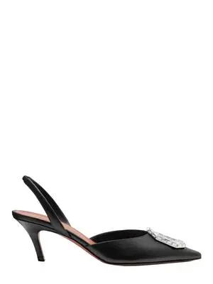 Amina Muaddi Camelia Slingback Pumps - Black