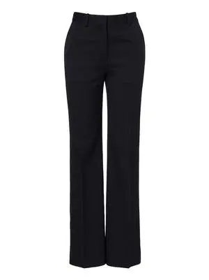 Acne Studios Wool Straight Leg Trousers - Black