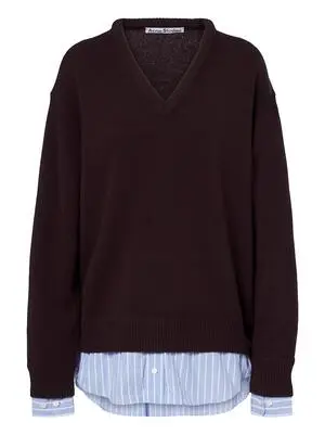 Acne Studios Layered Wool Sweater - Brown