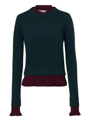 Acne Studios Layered Wool Sweater - Green