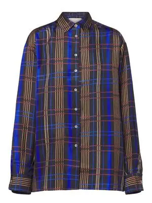 Asceno Maya Checked Silk Shirt - Multicoloured