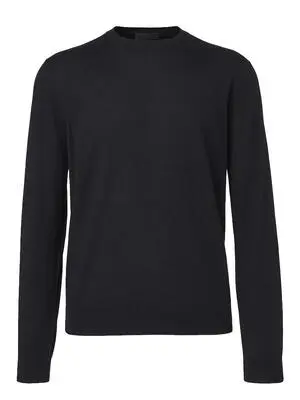 Prada Cashmere And Silk Crewneck Sweater - Black