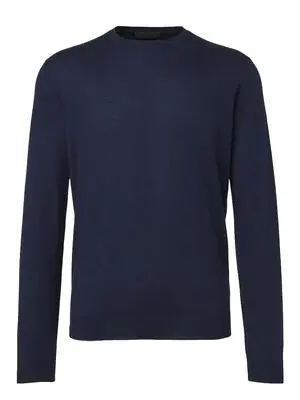 Prada Cashmere And Silk Crewneck Sweater - Blue