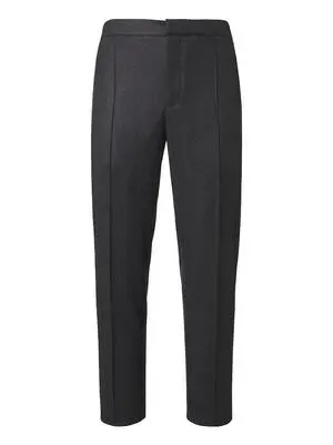 Zegna Wool, Silk, And Cashmere Straight-leg Trousers - Grey