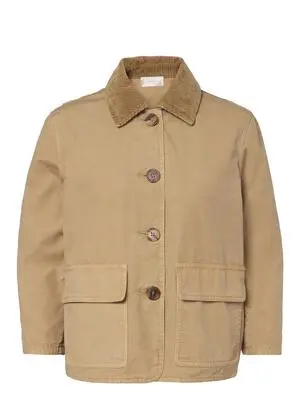 THE ROW Benka Corduroy-trimmed Cotton Jacket - Beige