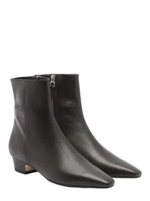 AeydĒ Yasmin Leather Ankle Boots - Brown