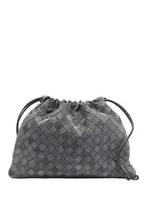 Bottega Veneta Small Suede Pouch - Grey