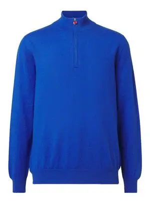 Kiton Cashmere Half-zip Sweater - Blue
