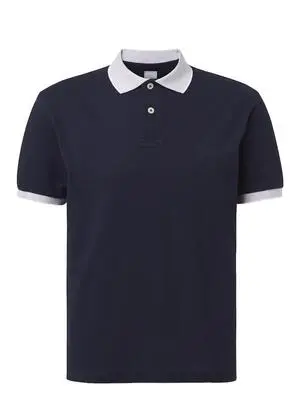 Eleventy Cotton Piqué Polo Shirt - Blue