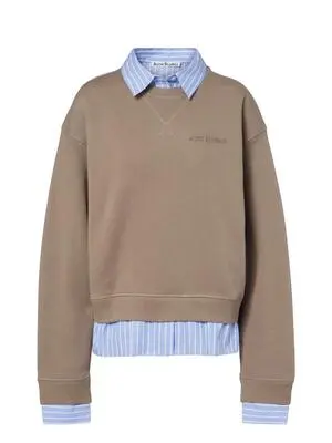 Acne Studios Layered Cotton Jersey Sweatshirt - Multicoloured