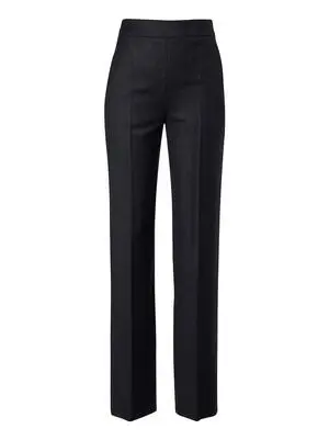 Agnona Wool Flannel Straight Leg Trousers - Grey