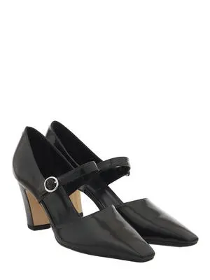AeydĒ Isidora Leather Mary Jane Pumps - Black