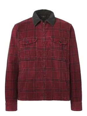 Ralph Lauren Plaid Cotton Corduroy Overshirt - Red
