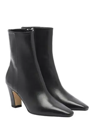 AeydĒ Maris Leather Ankle Boots - Black