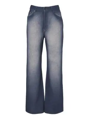 Acne Studios Cotton Fleece Wide-leg Pants - Blue