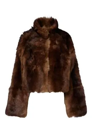 Nour Hammour Cameron Shearling Jacket - Brown