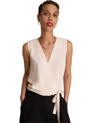 M.M.LAFLEUR M.M.LAFLEUR Elodie V-Neck Tie-Waist Top