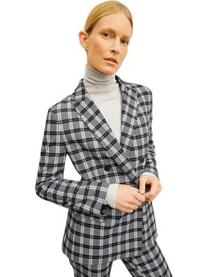 M.M.LAFLEUR O'hara" Checked Double-breasted Blazer - One-color