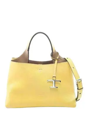TOD'S TOD'S Micro T Timeless Two-Way Tote Bag Yellow