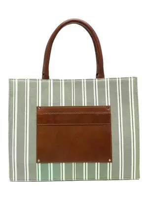 MAISON 123 MAISON123 Striped Cotton Tote Bag