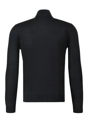 FILIPPO DE LAURENTIIS Filippo De Laurentiis Quarter-Zip Wool Sweater Blue
