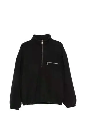 RIER Zipped-pocket High-neck Sweater - Black