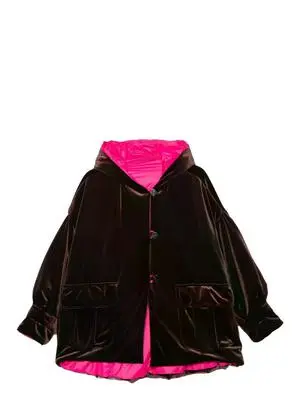 VIRGINIA BIZZI Virginia Bizzi Reversible Hooded Jacket Brown