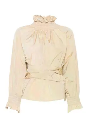 CO.GO Smocked Top With Bow Detail - Neutrals