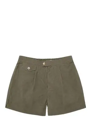FORTELA Stefano Pleated Shorts - Green