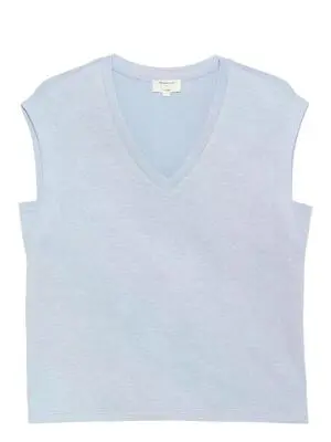 MAISON123 Lyna V-neck T-shirt - Blue