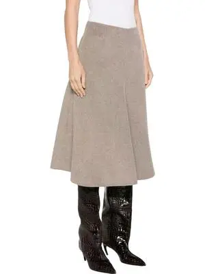 SUSANNE BOMMER Zip-fastening Midi Skirt - Neutrals