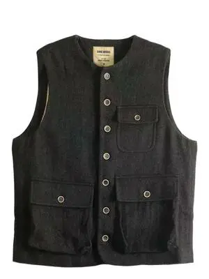 UMA WANG Button-up Pocket-detail Gilet - Grey