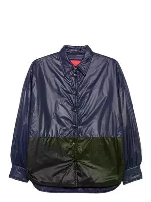 VIRGINIA BIZZI Two-tone Padded Coat - Blue