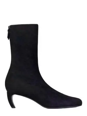 Victoria Beckham Harlow Stretch Suede Ankle Boots - Black