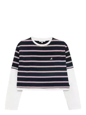 MAJE MAJE Striped Cropped T-Shirt