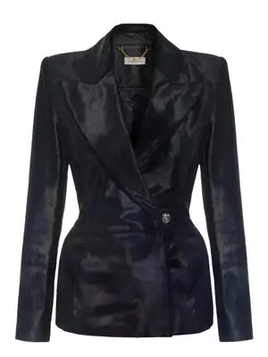 Elisabetta Franchi Cowhide Jacket - Black
