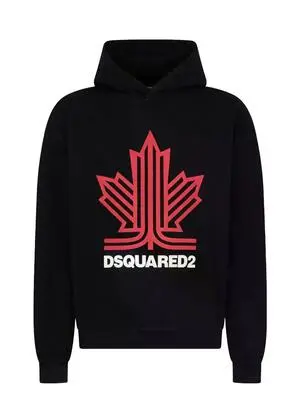 Dsquared2 Ski Leaf Relaxed Hoodie - Black